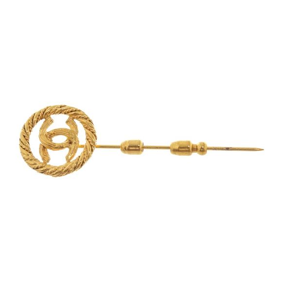 CHANEL | Jewelry | Chanel Gold Cc Pin | Poshmark